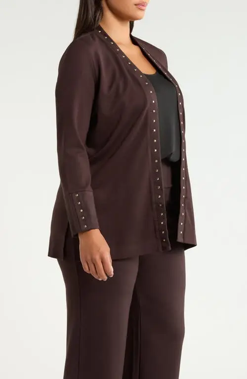 Anne Klein Studded Open Front Cardigan