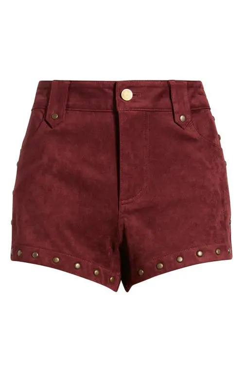 KITTENISH Studded Faux Suede Shorts - Bardot