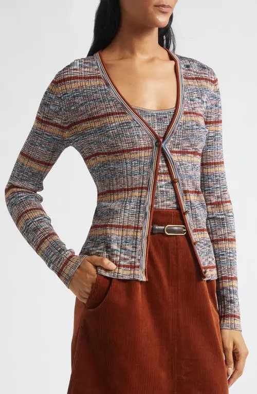 Veronica Beard Calliope Ribbed Cardigan