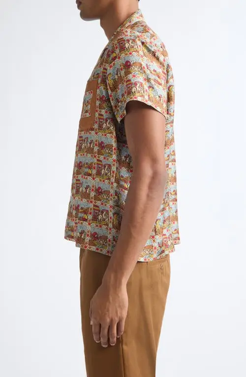 BODE Cowboy Comic Silk Camp Shirt