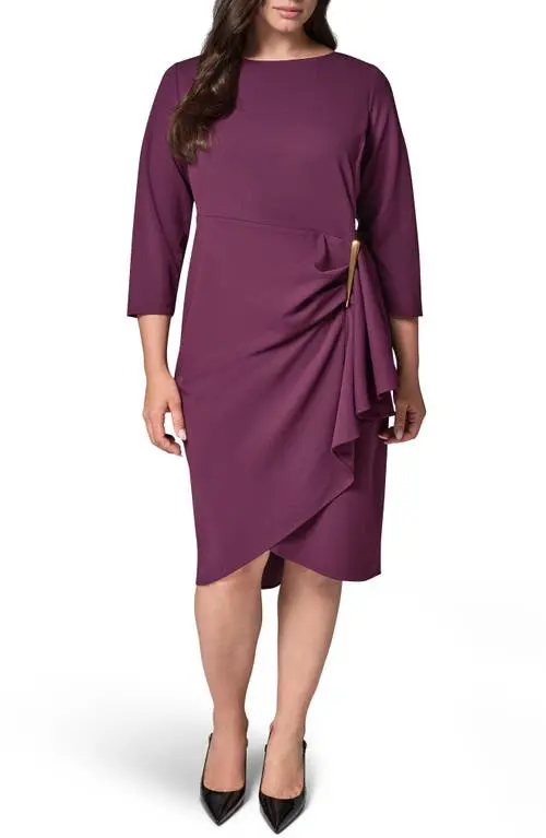 Donna Karan New York Side Drape Sheath Dress