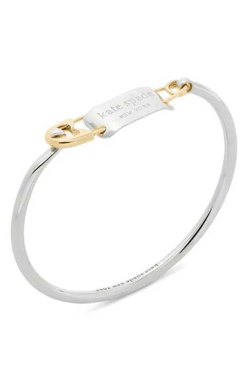 Kate Spade New York Sam Tag Safety Pin Bangle - Mixed Metal
