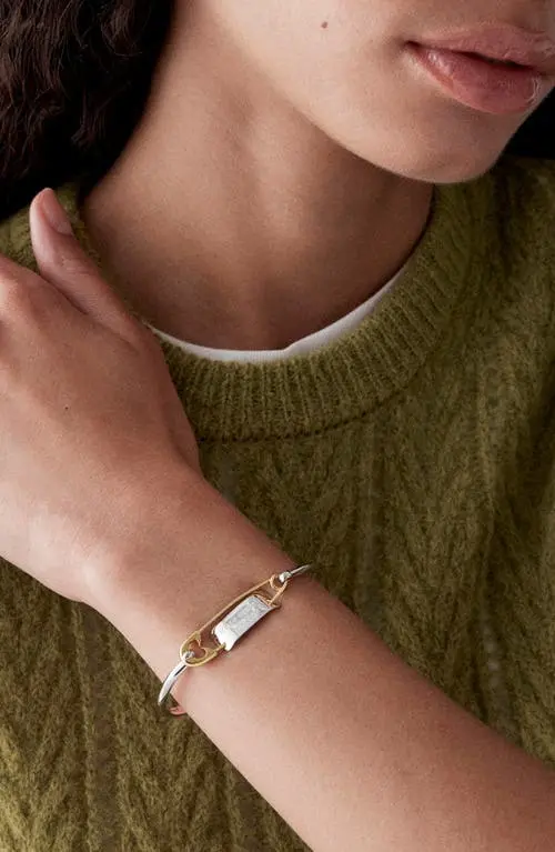 Kate Spade New York Sam Tag Safety Pin Bangle