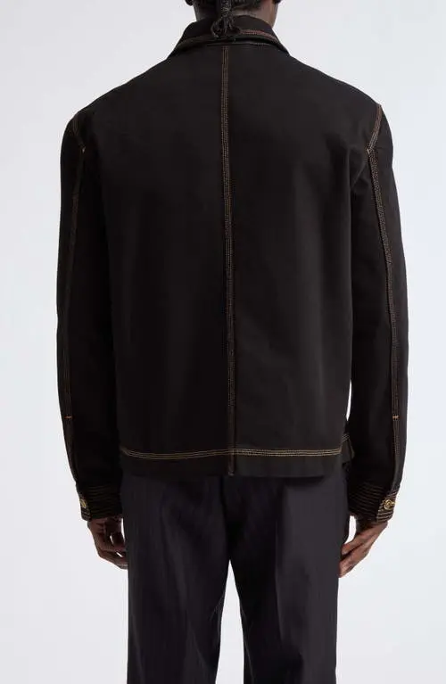 Versace Denim Jacket With Medusa Hardware