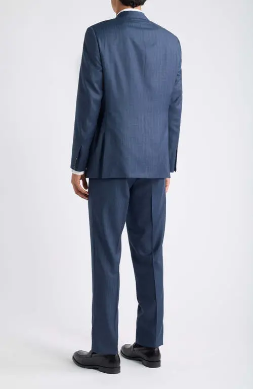 HERITAGE GOLD Navy Pinstripe Wool Suit