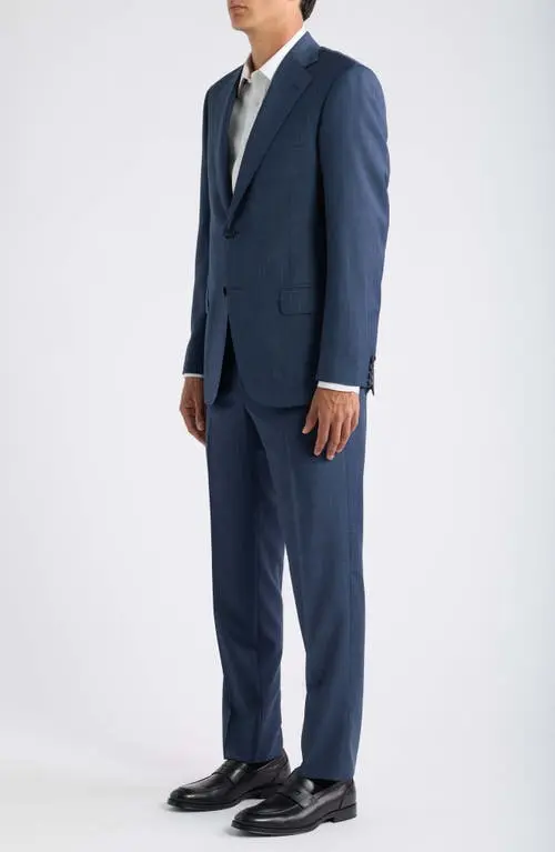 HERITAGE GOLD Navy Pinstripe Wool Suit