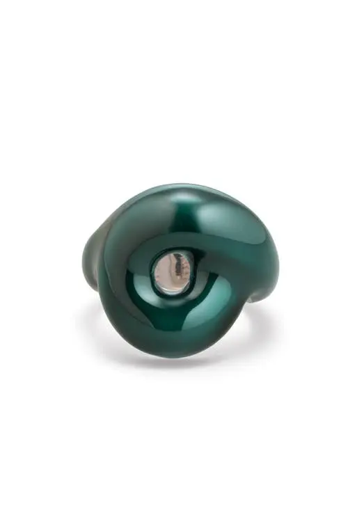 Bea Bongiasca Bea Bonjska Enamel Tarallo Ring - Emerald Green