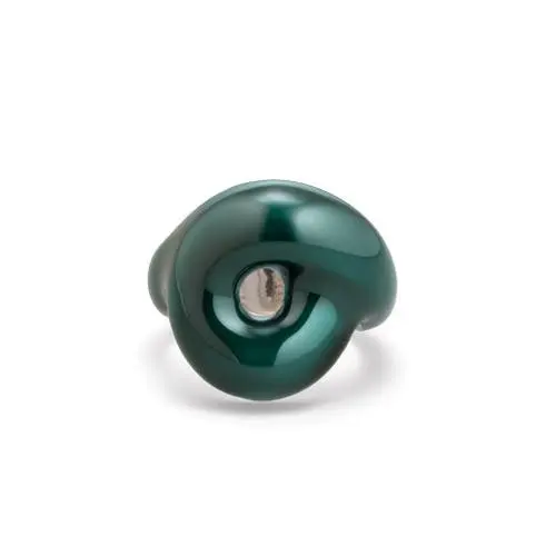 Bea Bongiasca Enamel Tarallo Ring - Emerald Green