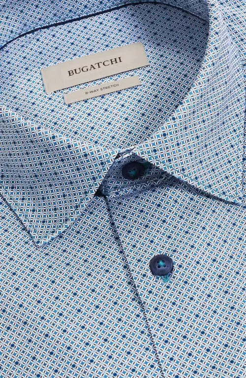 Bugatchi James Ooohcotton Print Long Sleeve Button-up Shirt - Teal