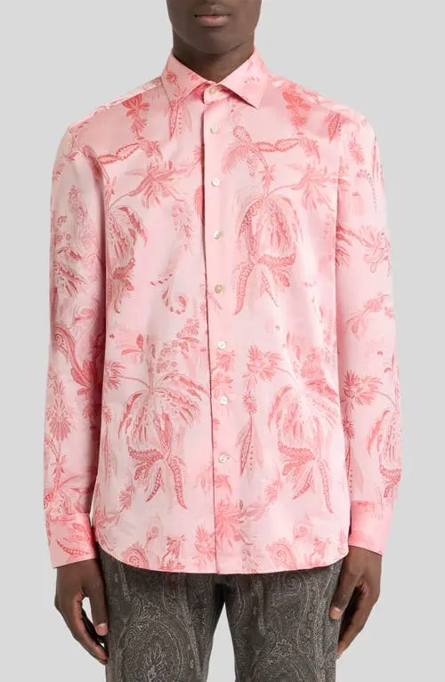 Etro Roma Cotton Dress Shirt - Light Pink