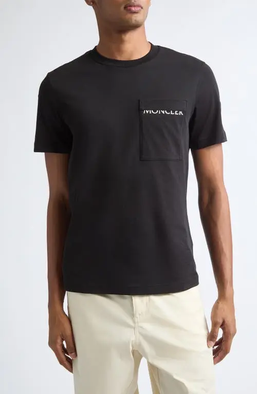 Moncler Logo Pocket T-shirt - Black