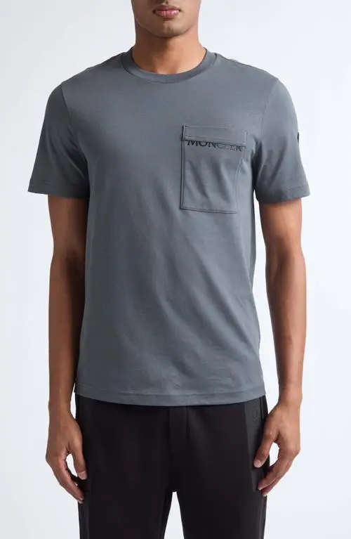 Moncler Logo Pocket T-shirt - Grey