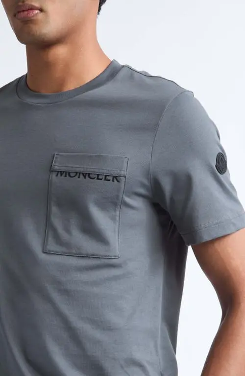 Moncler Logo Pocket T-shirt - Grey