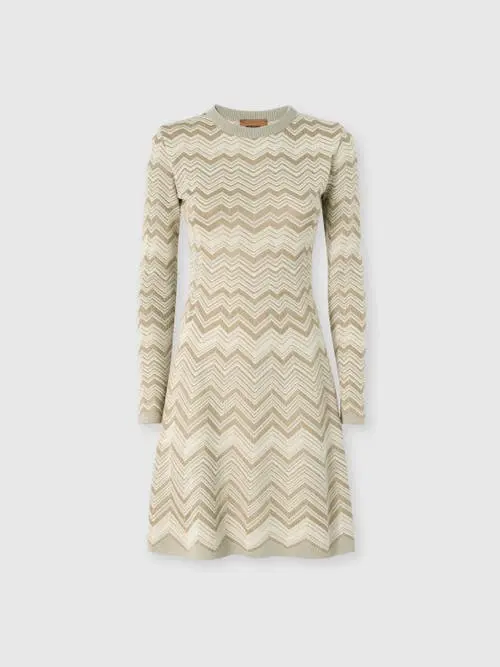 Missoni Zig Zag Dress - Beige