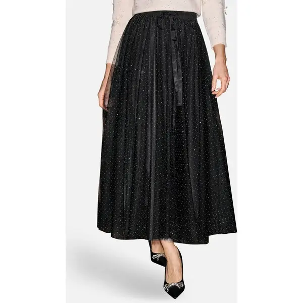 YUMI Diamonte Tulle Maxi Skirt
