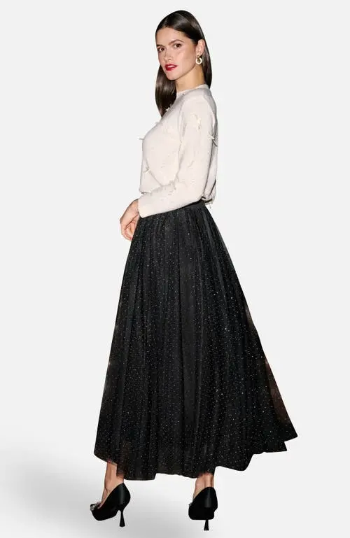 YUMI Diamonte Tulle Maxi Skirt
