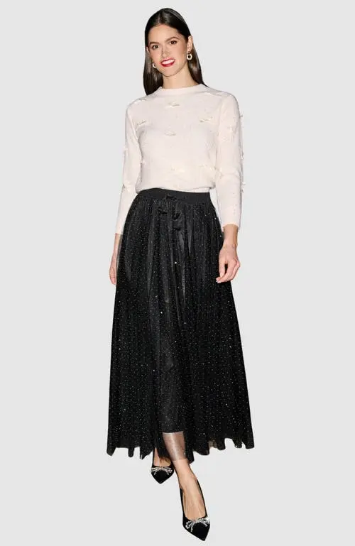 YUMI Diamanté Tulle Maxi Skirt