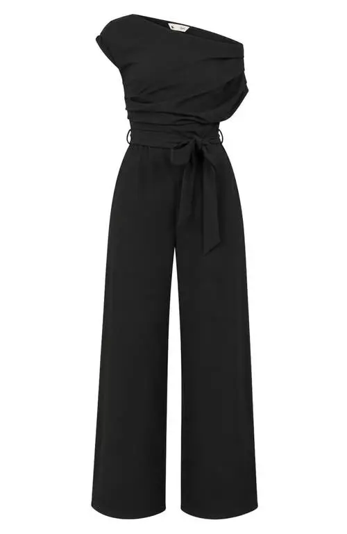 YUMI Asymmetrical Draped Jumpsuit