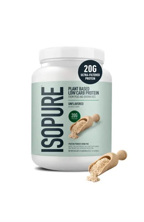 ISOPURE Plant-based Protein Powder Pea Brown Rice Unflavored