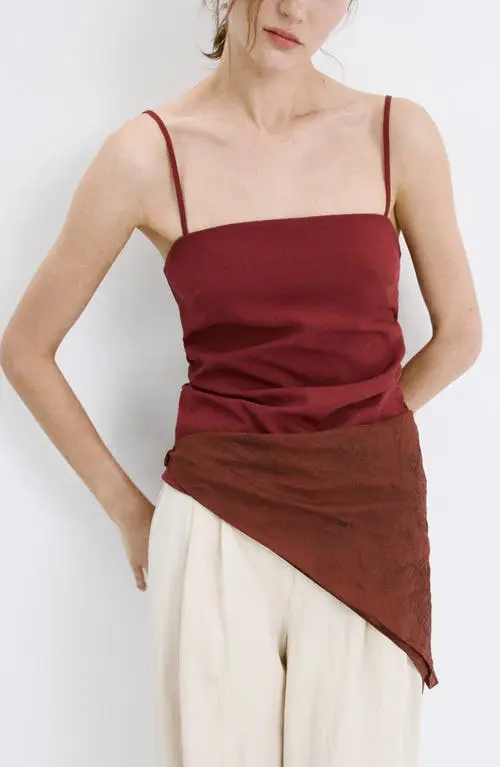 Mango Square Neck Spaghetti Strap Top