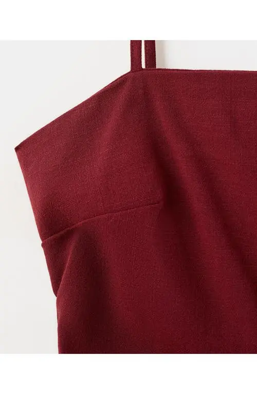 Mango Square Neck Spaghetti Strap Top