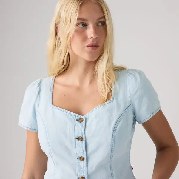 LEVI'S Miette Short-sleeve Denim Top