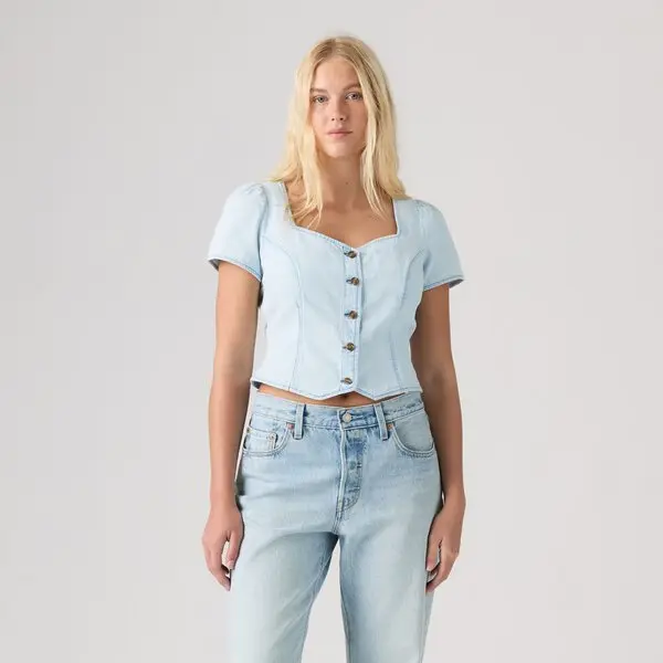 LEVI'S Miette Short-sleeve Denim Top