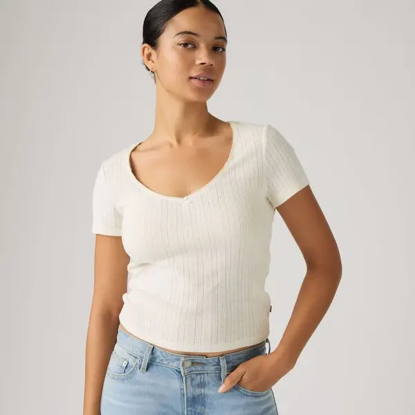LEVI'S Sweetie Short-sleeve Top - Egret