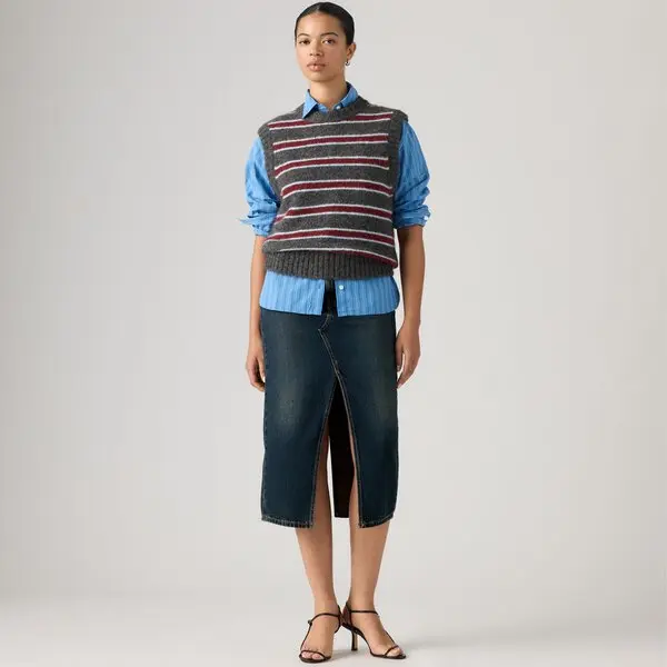 LEVI'S Deconstructed Slit Midi Skirt - High Vibration