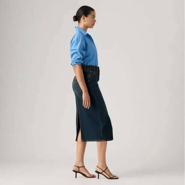 LEVI'S Deconstructed Slit Midi Skirt