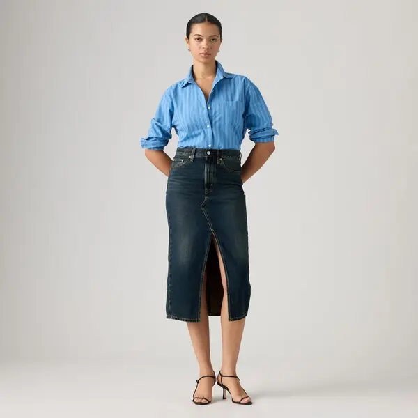 LEVI'S Deconstructed Slit Midi Skirt