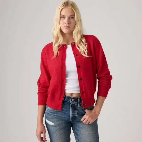 LEVI'S Claire Cardigan - True Red