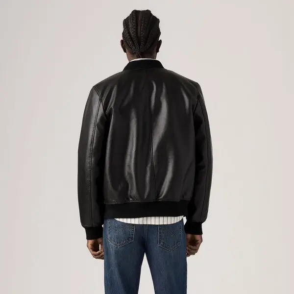 LEVI'S Faux Leather Varsity Bomber Jacket