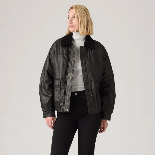 LEVI'S Waxed Cotton Dad Bomber Jacket
