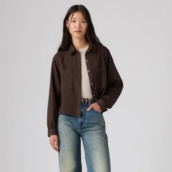 LEVI'S Tini Long-sleeve Utility Button Down Shirt