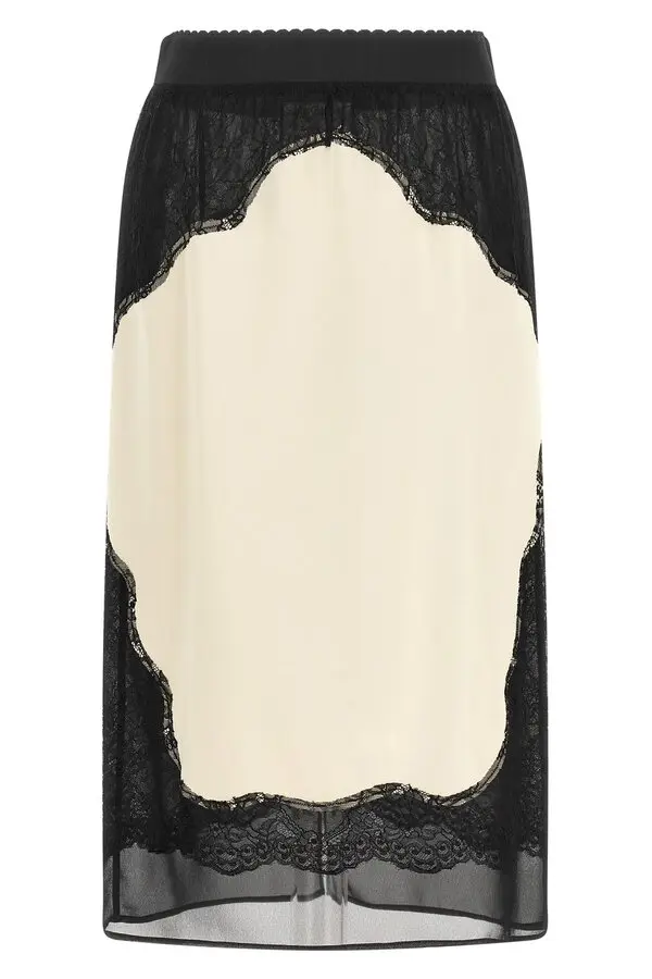 Attico Lace Insert Skirt