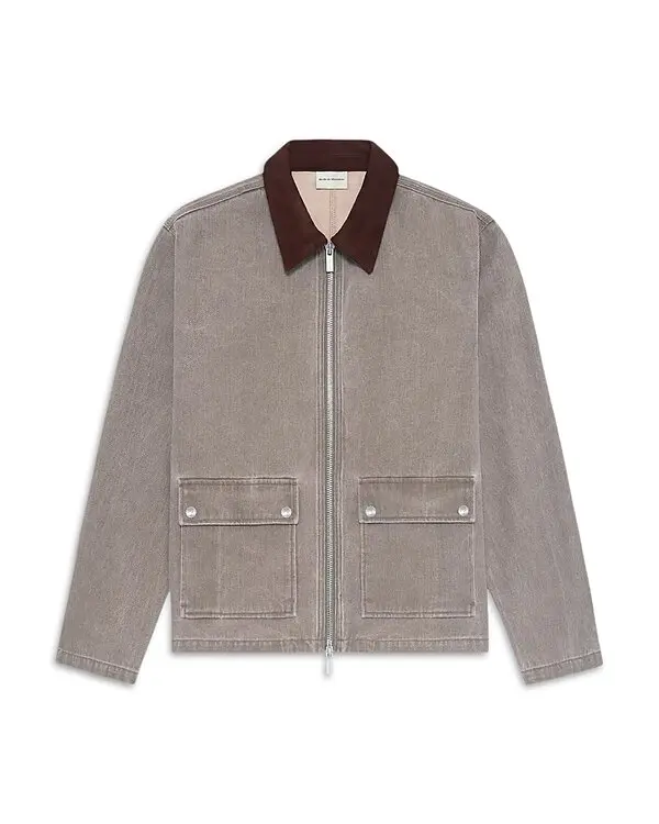 Drole De Monsieur Washed Zip Denim Jacket
