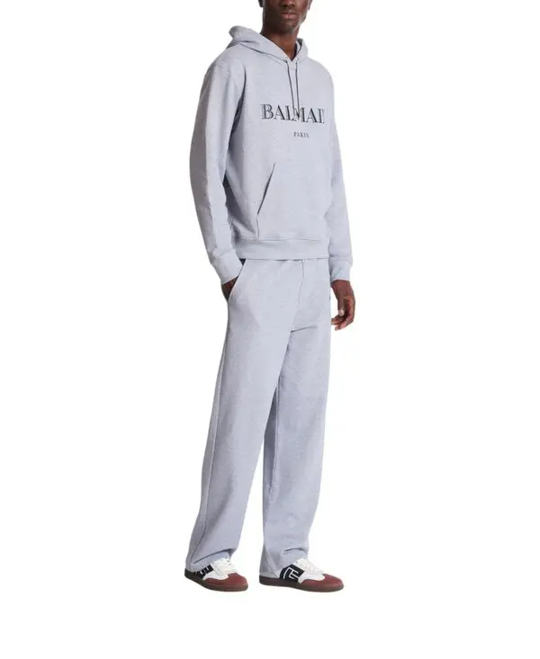 Balmain Printed Hoodie - Grey