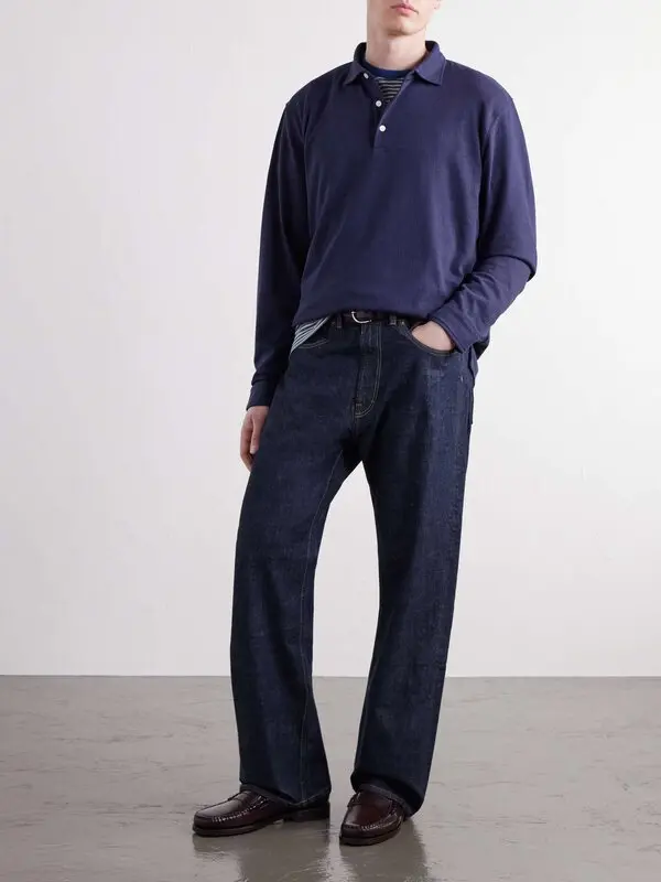 Peter Millar Herringbone Cotton-blend Polo Shirt