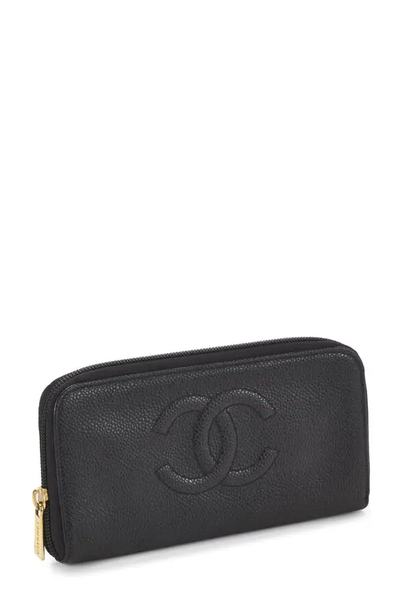 Chanel Caviar Timeless 'cc' Zippy Around Wallet