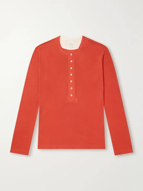 Paul Smith Wool Henley T-shirt - Red