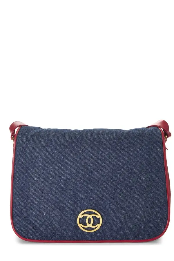 Chanel Cc' Denim Messenger