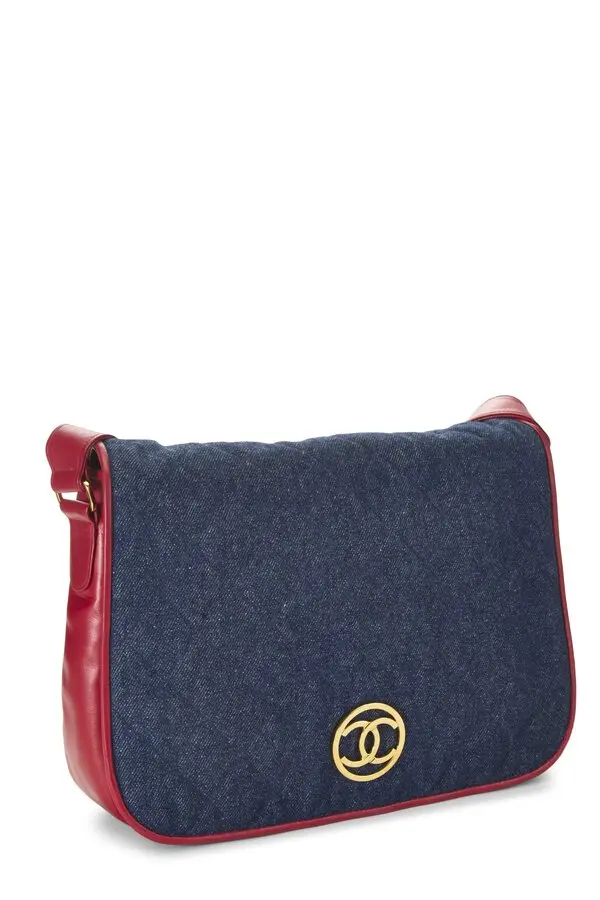Chanel Cc' Denim Messenger