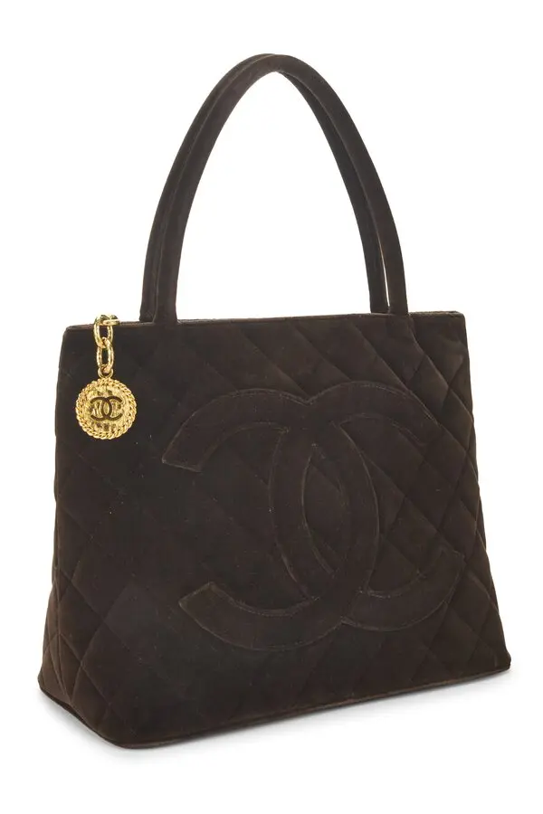 Chanel Quilted Velvet Medallion Tote