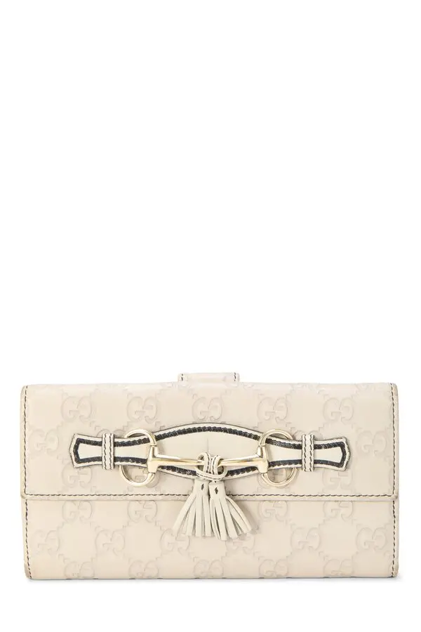 Gucci Ssima Emily Continental Wallet - Cream