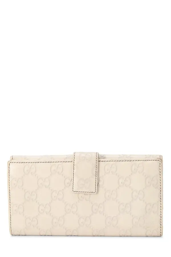 Gucci Cream Ssima Emily Continental Wallet
