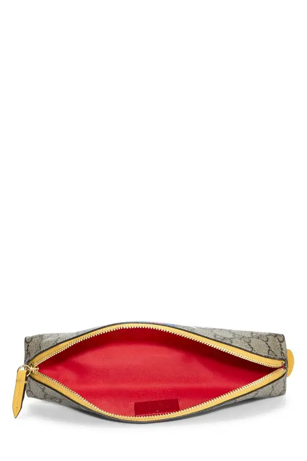 Gucci X Disney Gg Supreme Canvas Pencil Case - Yellow