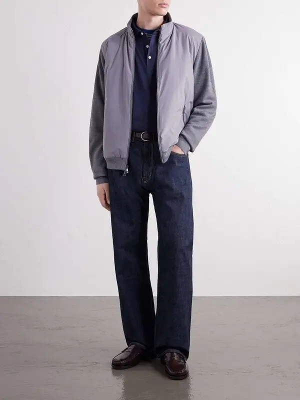 Peter Millar Solarspun Waffle Knit-trimmed Shell Jacket