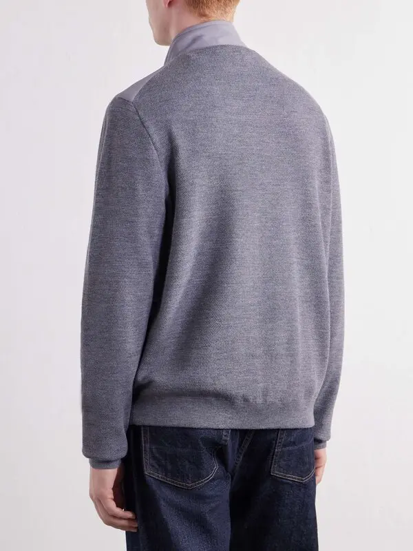 Peter Millar Solarspun Waffle Knit-trimmed Shell Jacket