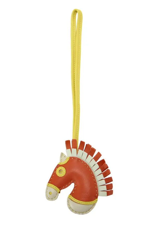 Hermès Multicolor Geegee Camail Bag Charm - Orange